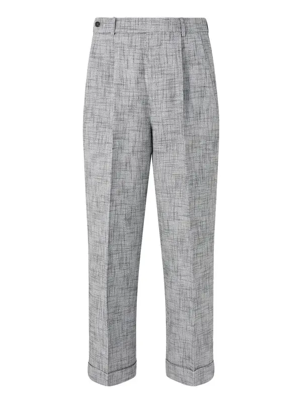 BODE Static Weave Mcnab Straight-leg Trousers - Gray