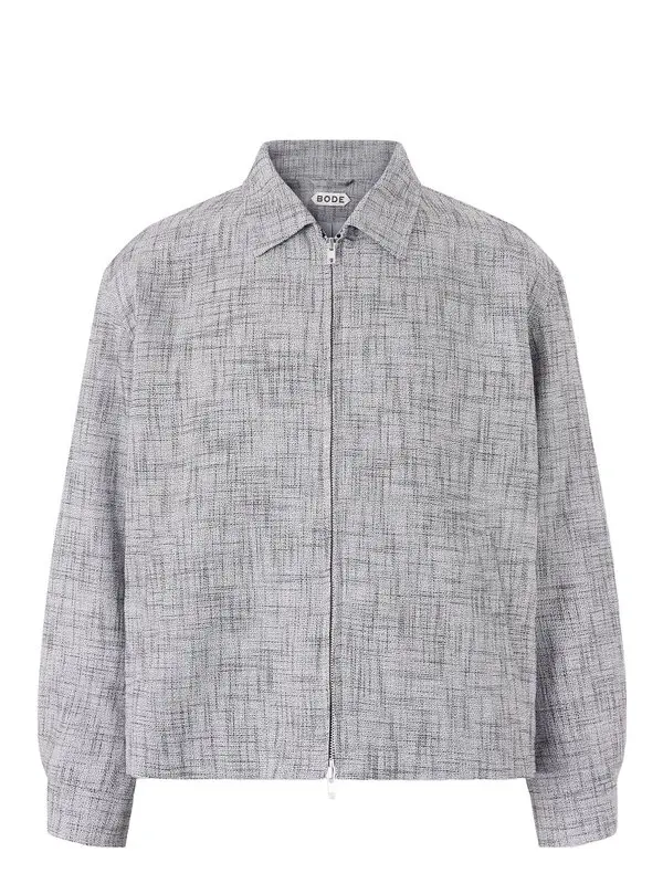 BODE Static Ohio Linen-blend Jacket - Gray