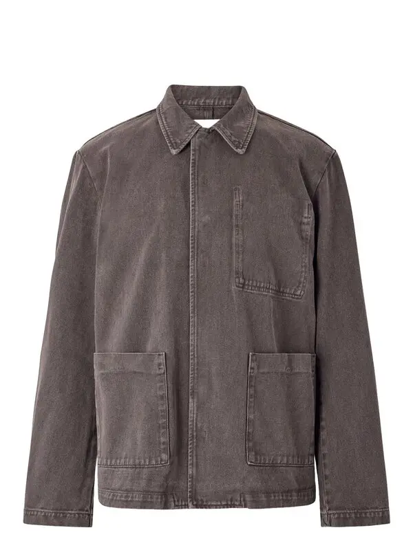 AMOMENTO Garment-dyed Denim Jacket - Brown