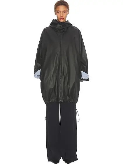 THE ROW Cassandre Leather Coat - Black