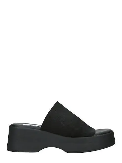 Steve Madden Slinky Woven Platform Sandals - Black