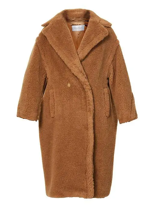 Max Mara Teddy Alpaca Wool-blend Coat - Camel