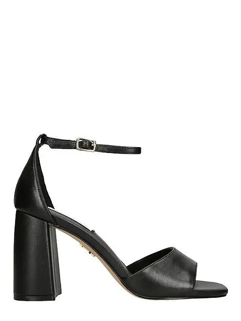 Steve Madden Leather Heeled Sandals - Black
