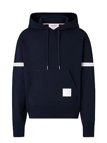 THOM BROWNE X ASICS Logo-patch Oversized Hoodie - Navy