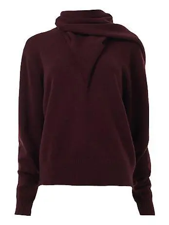 LEEM Tie-front Knitted Jumper - Red