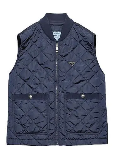 Prada Re-nylon Quilted Shell Gilet - Blue