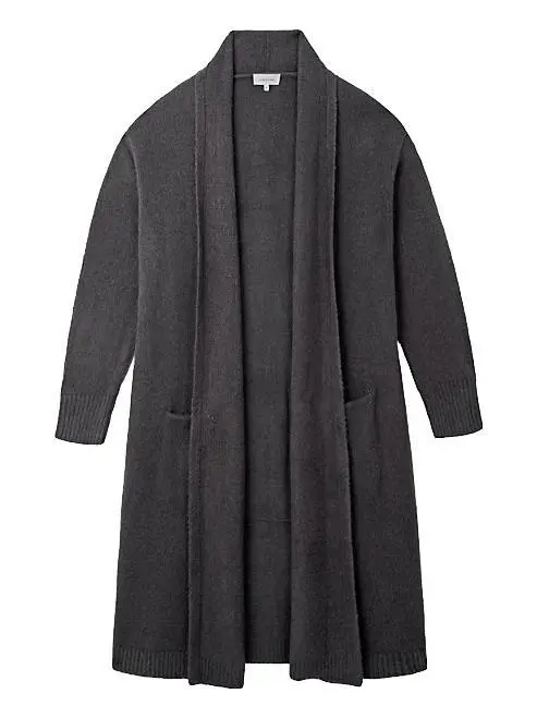 THE WHITE COMPANY Cotton-blend Longline Cardigan - Graphite