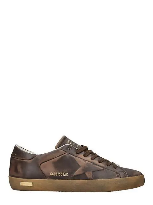 GOLDEN GOOSE Super-star Leather Low-top Sneakers - Brown/oth
