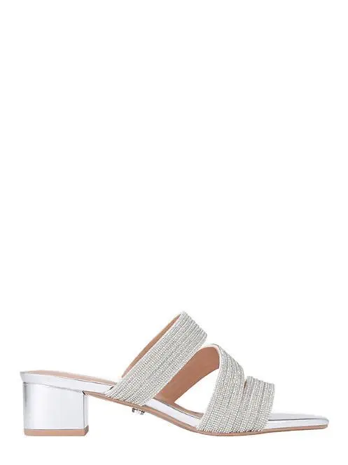 Carvela Gala Jewel-embellished Woven Mules - Silver
