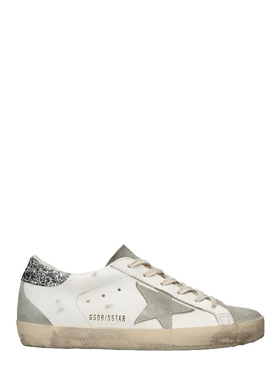 GOLDEN GOOSE Super-star Star-embellished Leather Trainers - White/oth