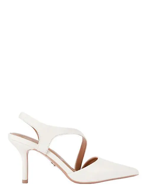 Carvela Symmetry Faux-leather Heeled Courts - Bone