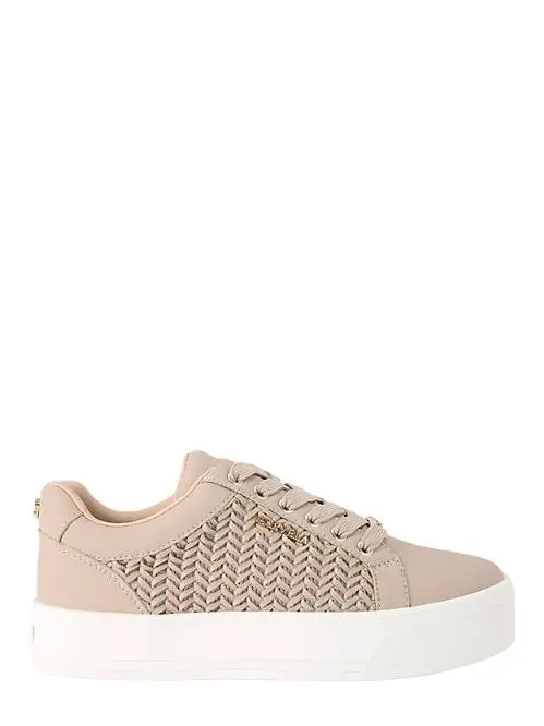Carvela Faux Leather Low-top Trainers - Taupe
