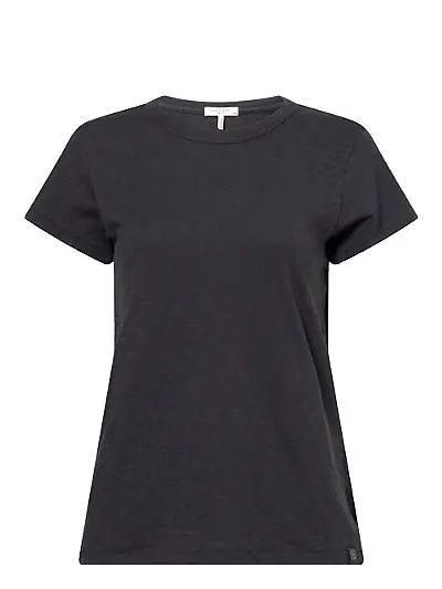 Rag & Bone Round Neck Cotton-jersey T-shirt - Black