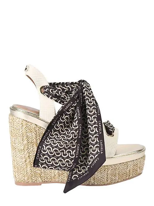 Carvela Sorrento Faux-leather Wedges - Bone