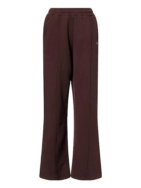 4TH & RECKLESS Wide-leg Cotton-jersey Jogging Bottoms - Chocolate