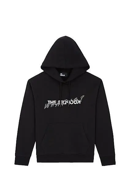 The Kooples Graphic-print Rhinestone-embellished Cotton-jersey Hoodie - Bla01