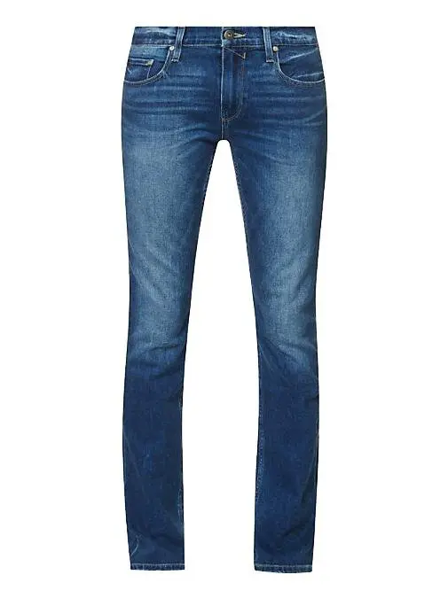 Paige Federal Straight-leg Mid-rise Stretch-denim Jeans - Milburn