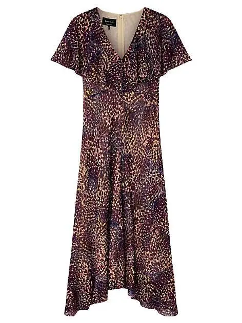 Whistles Abstract-print Woven Midi Dress - Multi-coloured
