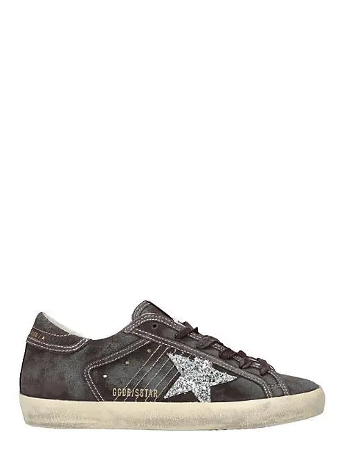 GOLDEN GOOSE Superstar 60574 Suede Trainers - Silver