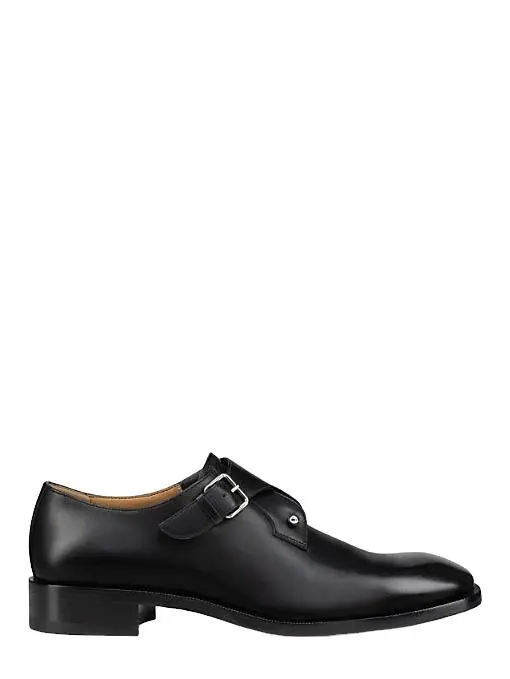 CHRISTIAN LOUBOUTIN Chambelimonk Leather Shoes With Buckle Detail - Black