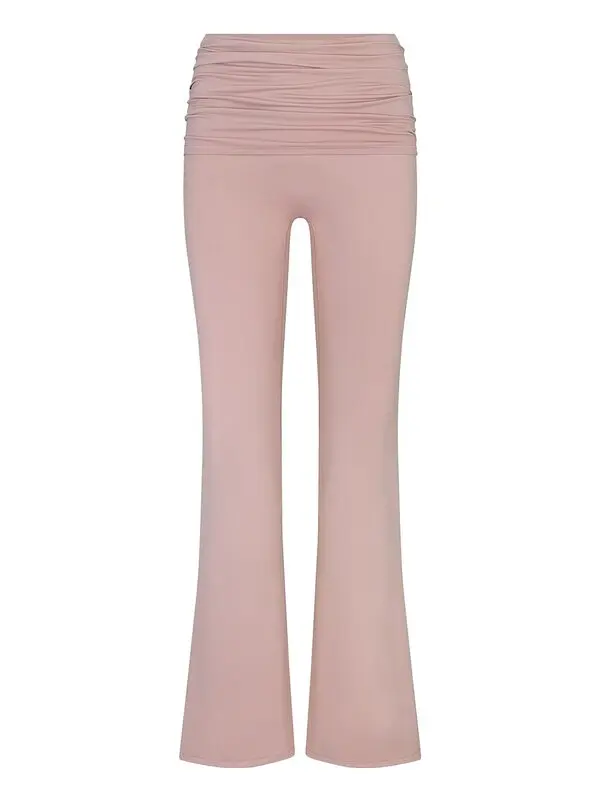 NIKESKIMS Matte Fold-over Slim Flare Leggings - Himalayan
