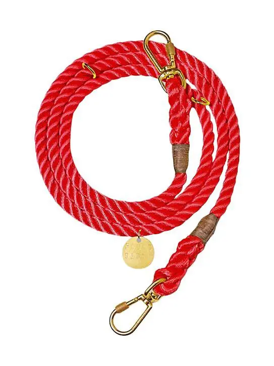 FOUND MY ANIMAL Small Rope Nylon Dog Lead - Red