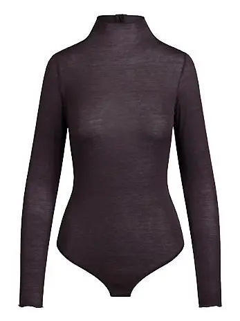 SKIMS Sheer Modal Long-sleeve Jersey Bodysuit - Phoenix