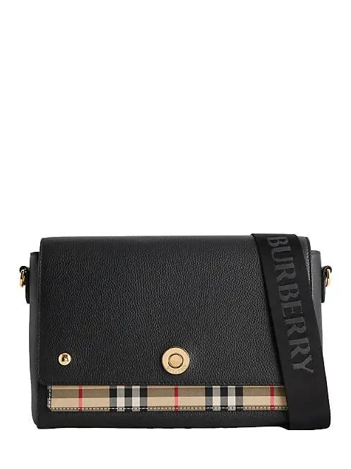 Burberry Note Leather Cross-body Bag - Black