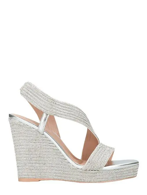 Carvela Gala Crystal-embellished Heeled Sandals - Silver