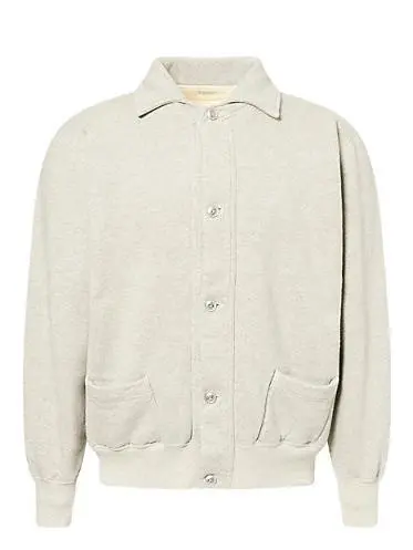 A.PRESSE Vintage Patch-pocket Cotton Cardigan - Gray