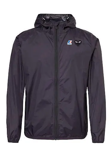Play Comme Des Garcon X K-way Hooded Shell Jacket - Black