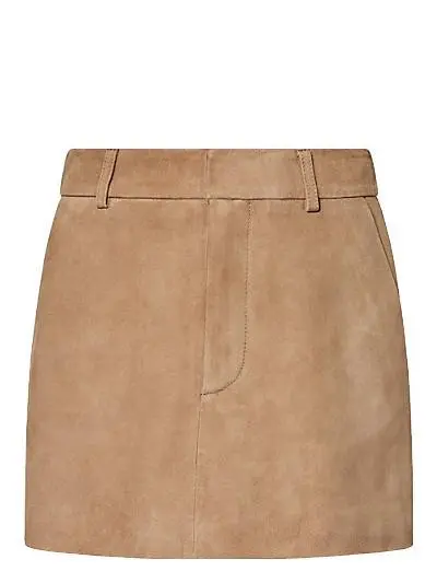 Dissh Estelle Suede Mini Skirt - Brown