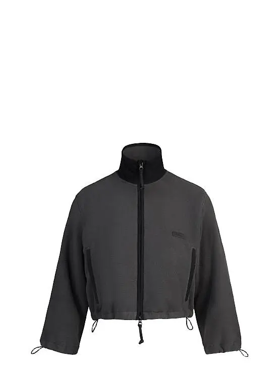 SKIMS Fleece Lounge Shrunken-fit Jacket - Ash
