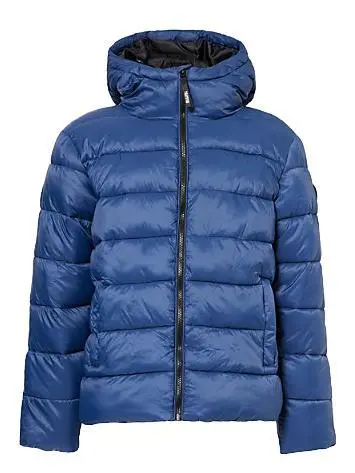Trapstar Padded Hooded Zip-up Jacket - Navy