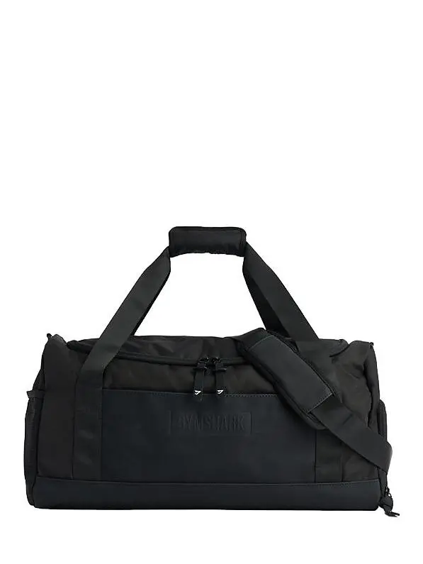 GYMSHARK Everyday Brand-patch Woven Duffle Bag - Black