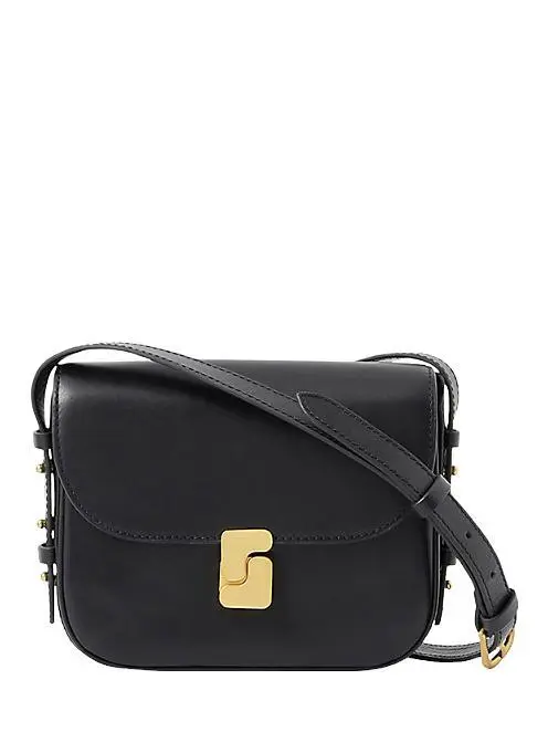 Soeur Belissima Branded-buckle Leather Cross-body Bag - Black