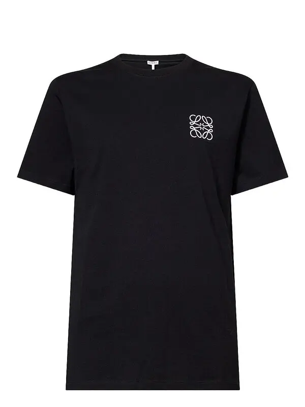 Loewe Anagram Crewneck Cotton-jersey T-shirt - Black