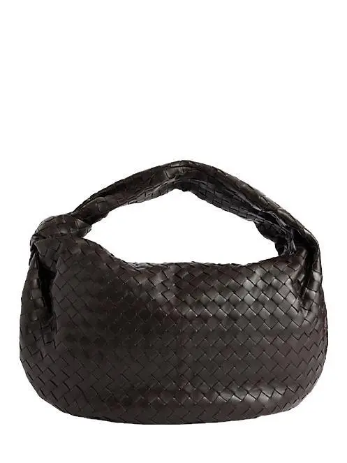 Bottega Veneta Jodie Medium Intrecciato Leather Shoulder Bag - Fondant
