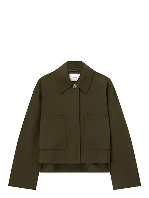JOSEPH Kalaa Relaxed-fit Wool And Silk Jacket - Palm Leaf