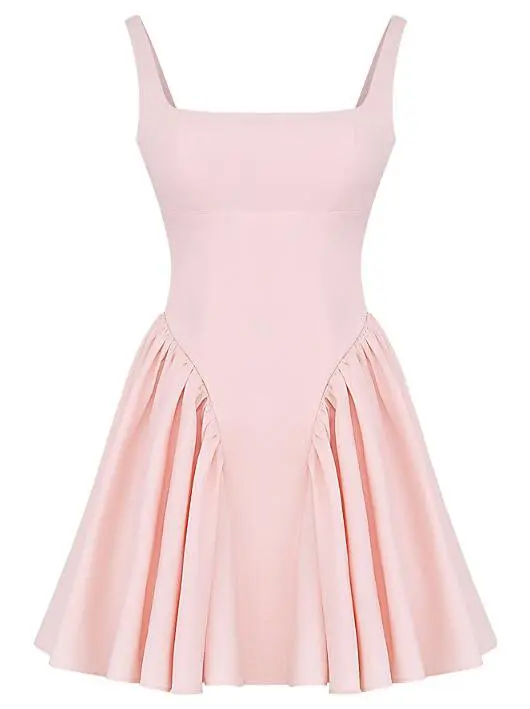 House Of Cb Bow-embellished Mini Dress - Soft Peach