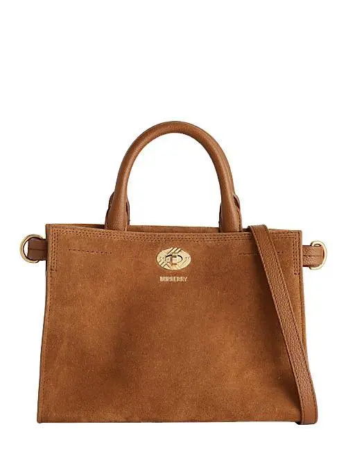 Burberry Mini Suede Tote Bag - Hazel