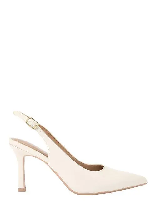 Carvela Corletta Wide-fit Sling-back Heels - Bone