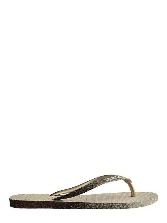 Havaianas Slim Sparkle Ii Rubber Flip Flops - Cream