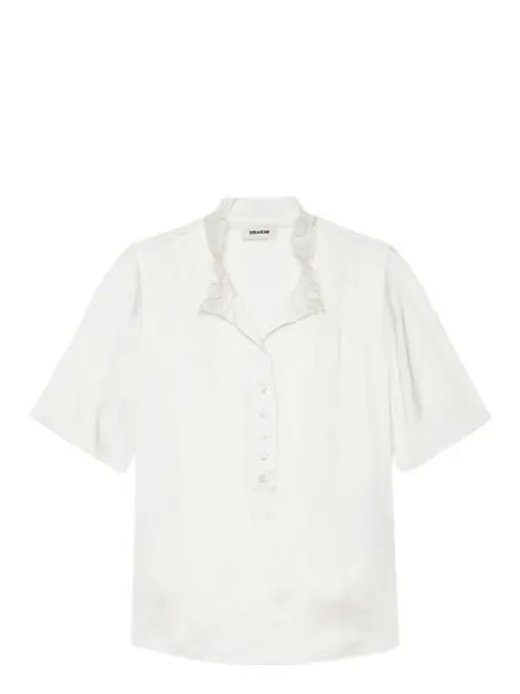 Zadig&Voltaire Topher Satin Top - Flake