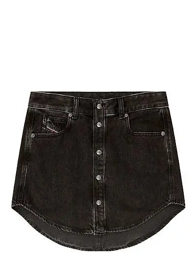 DIESEL® Button-front Denim Mini Skirt - 02