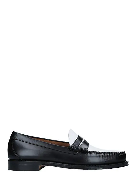 G.H. BASS & CO. Larkin Two-tone Leather Penny Loafers - Blk/white
