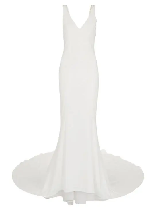 Whistles Billie V-neck Woven Wedding Gown - Cream