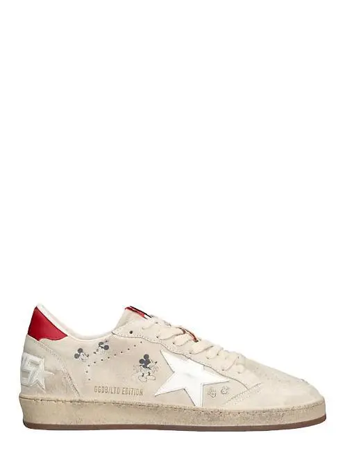 GOLDEN GOOSE Ball Star Disney Suede Trainers - Taupe