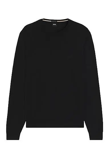 BOSS Virgin Wool Sweatshirt - Black