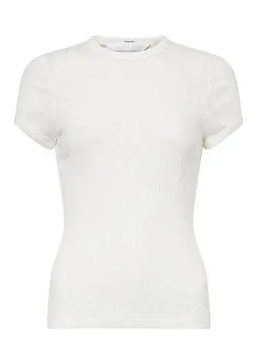 MOTHER The Itty Bitty Ringer Cotton T-shirt - Fluff